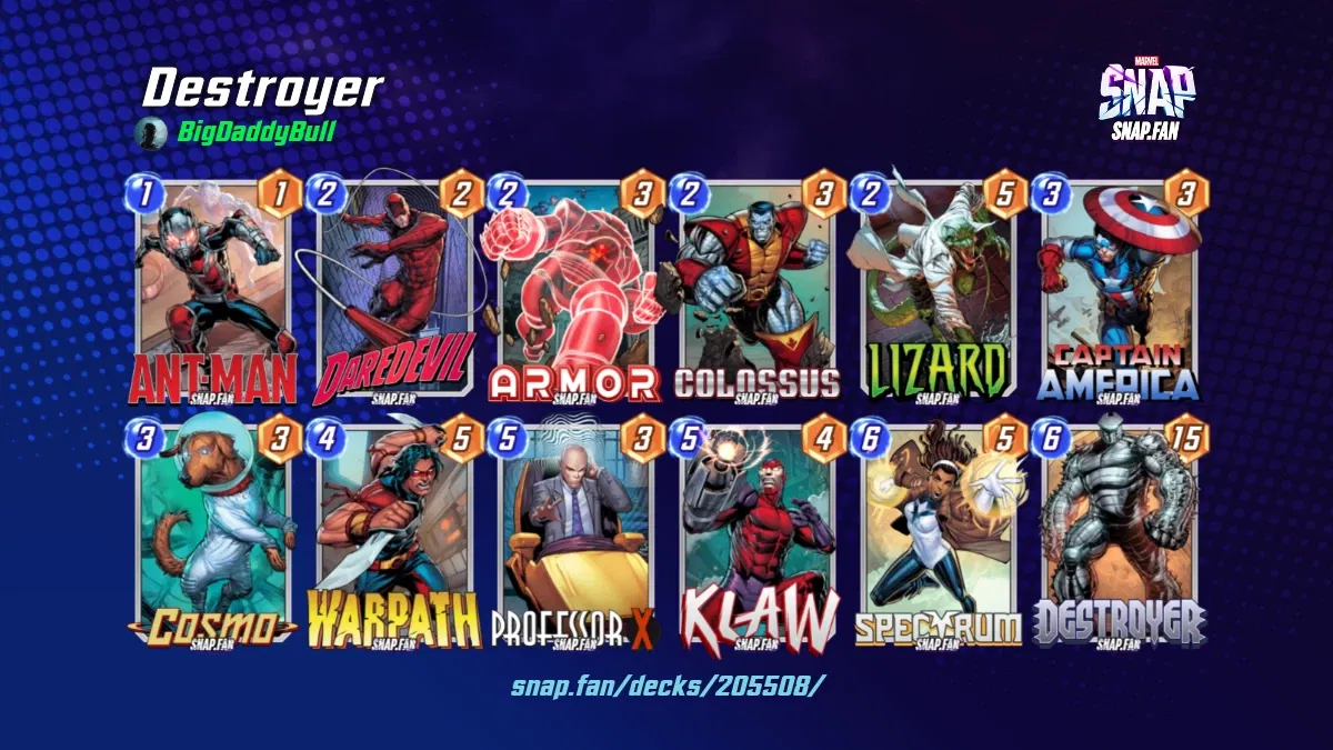 Destroyer by BigDaddyBull - Marvel Snap Decks - snap.fan