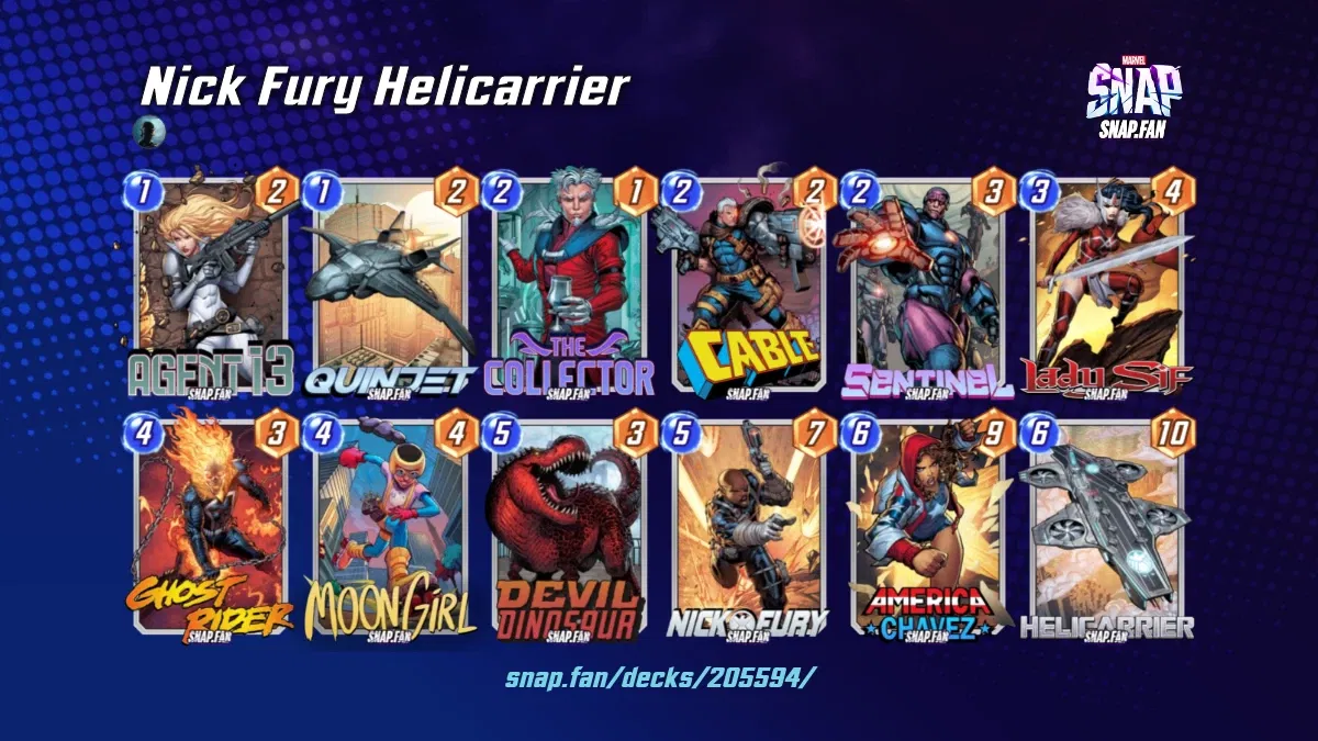 Nick Fury Helicarrier by None - Marvel Snap Decks - snap.fan