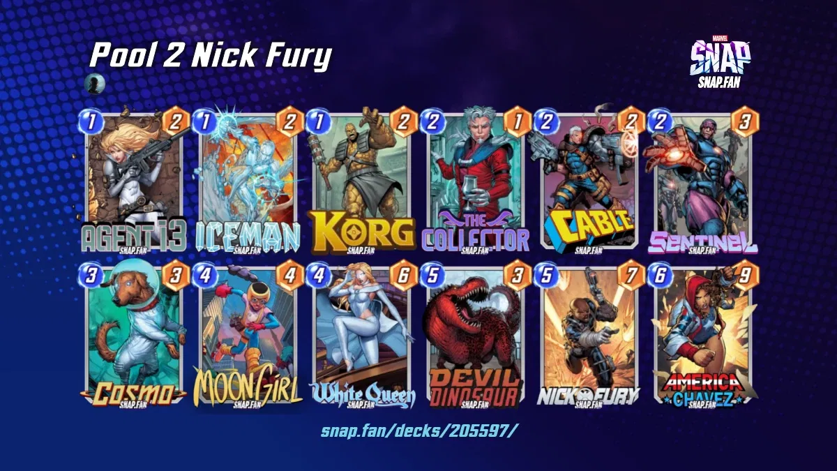 Pool 2 Nick Fury by None - Marvel Snap Decks - snap.fan
