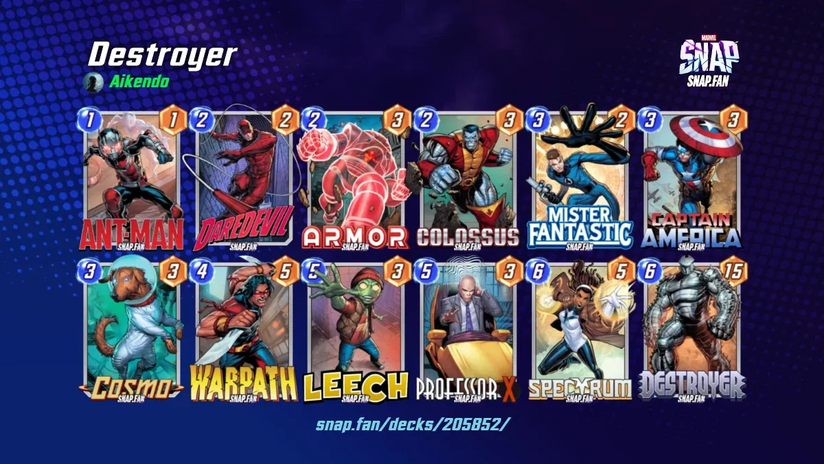 Destroyer by Aikendo - Marvel Snap Decks - snap.fan