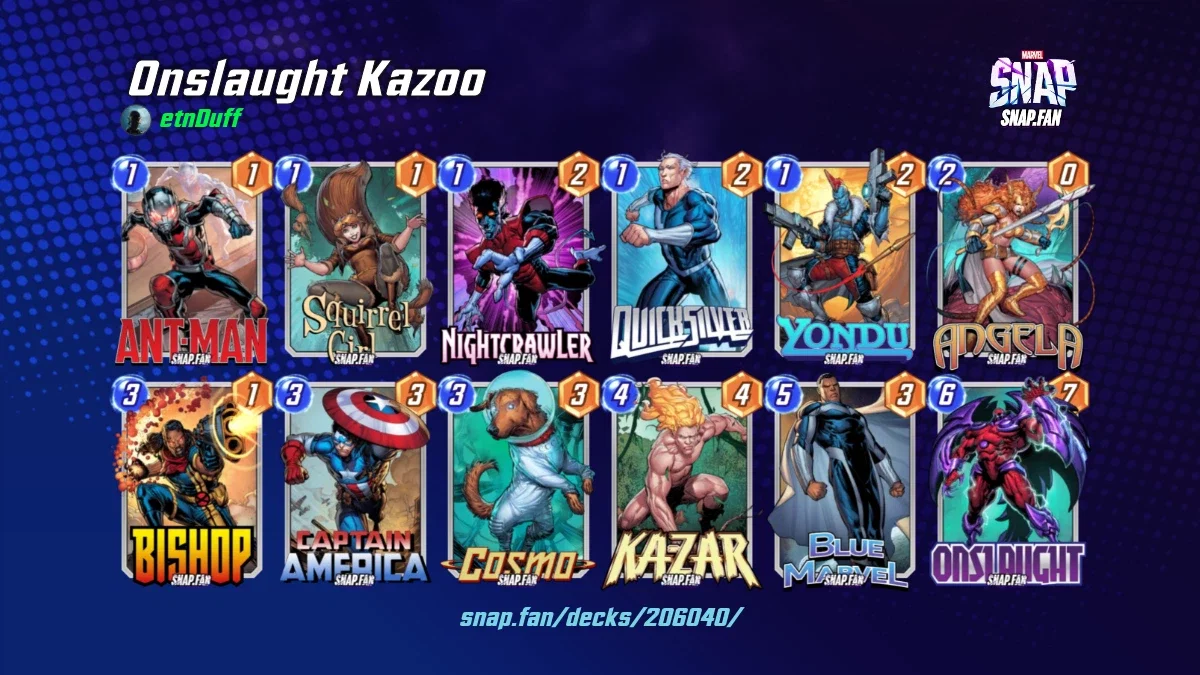 Onslaught Kazoo by etnDuff - Marvel Snap Decks - snap.fan