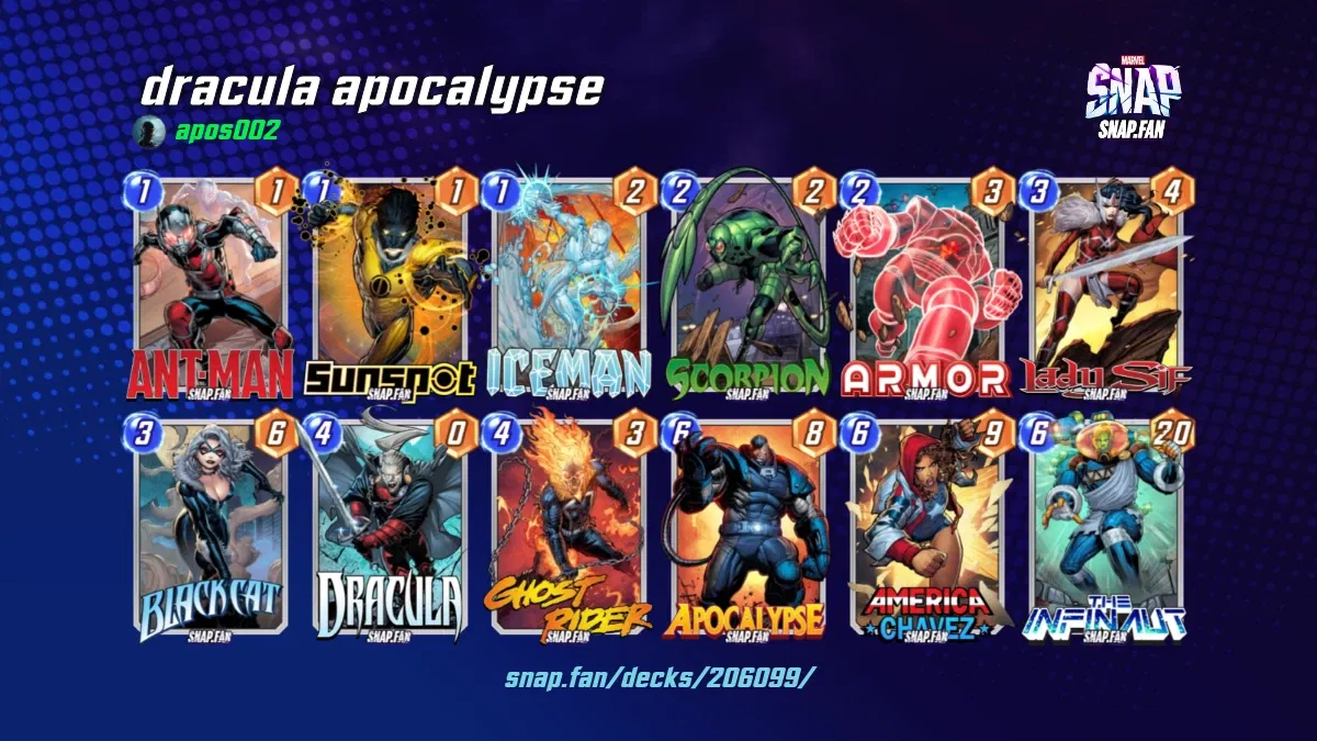 dracula apocalypse by apos002 - Marvel Snap Decks - snap.fan