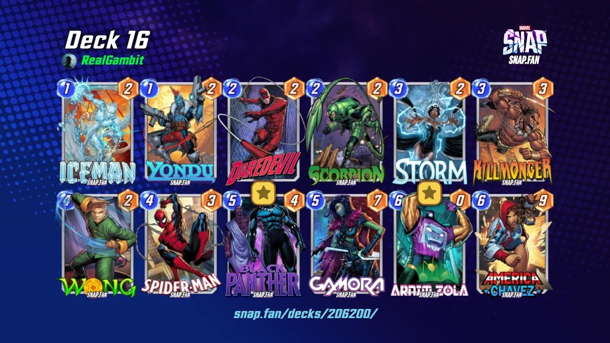 Deck 16 by RealGambit - Marvel Snap Decks - snap.fan