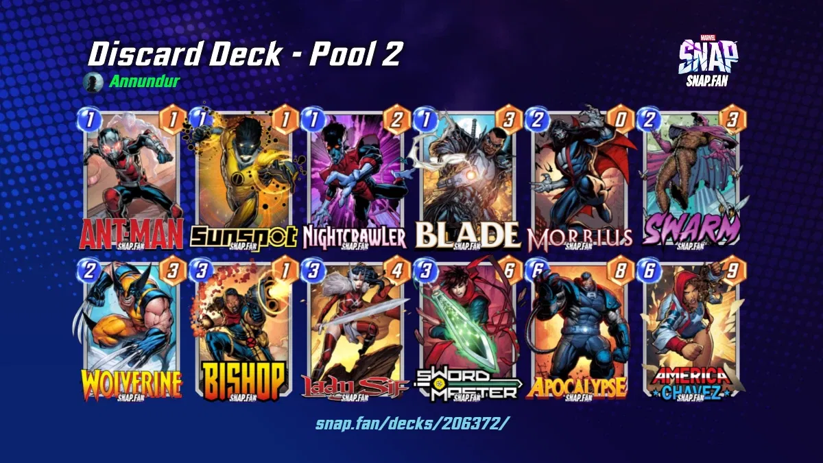 Discard Deck - Pool 2 by Annundur - Marvel Snap Decks - snap.fan