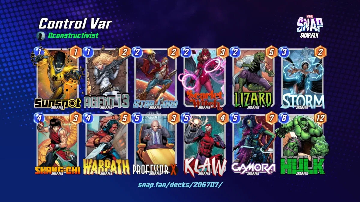 Control Var by Dconstructivist - Marvel Snap Decks - snap.fan