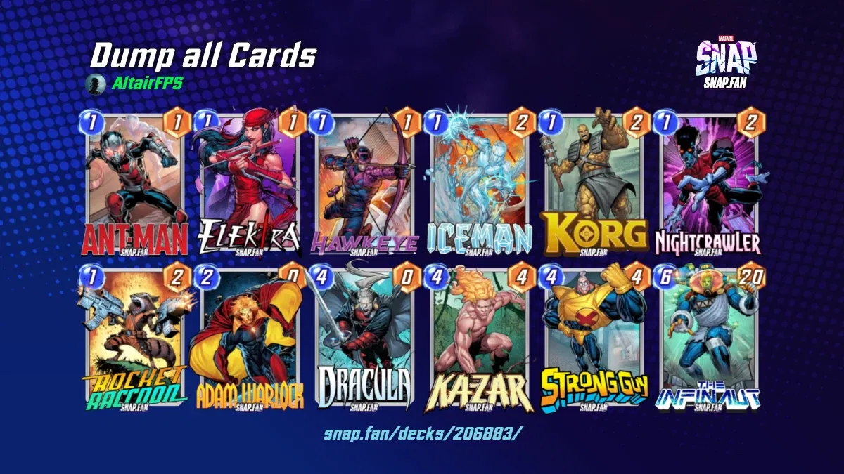Dump all Cards by AltairFPS - Marvel Snap Decks - snap.fan
