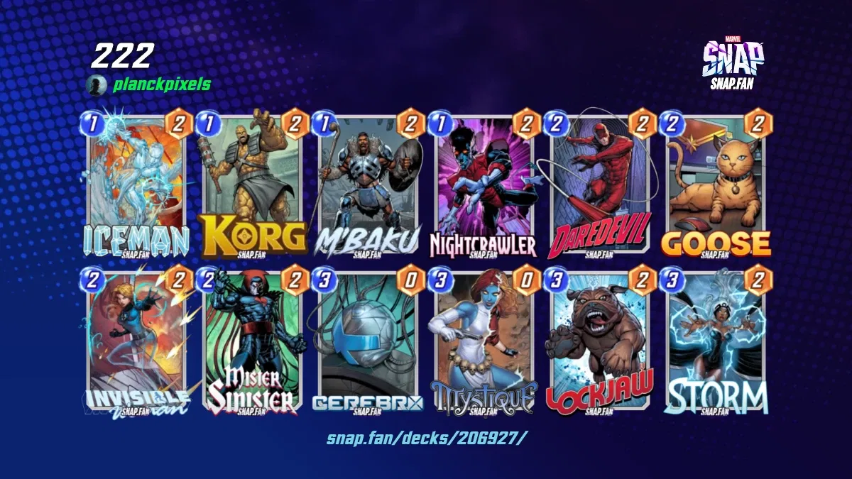 222 by planckpixels - Marvel Snap Decks - snap.fan