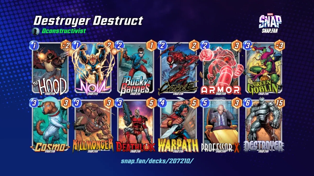 Destroyer Destruct by Dconstructivist - Marvel Snap Decks - snap.fan