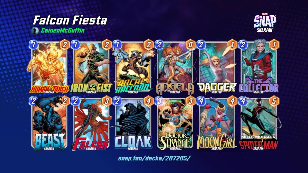 Falcon Fiesta by CainenMcGuffin - Marvel Snap Decks - snap.fan