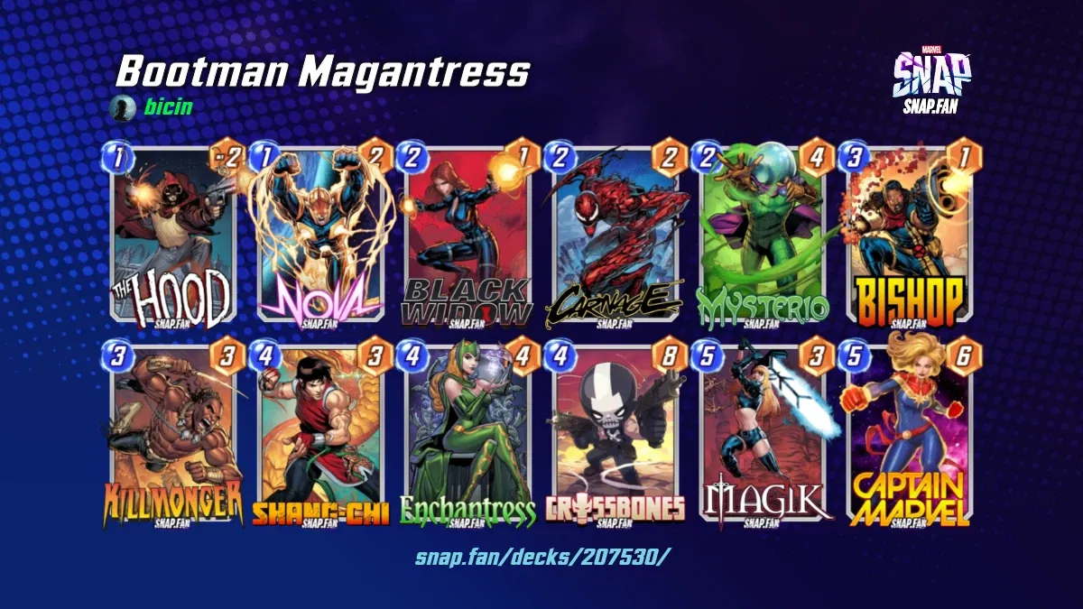 Bootman Magantress by bicin - Marvel Snap Decks - snap.fan