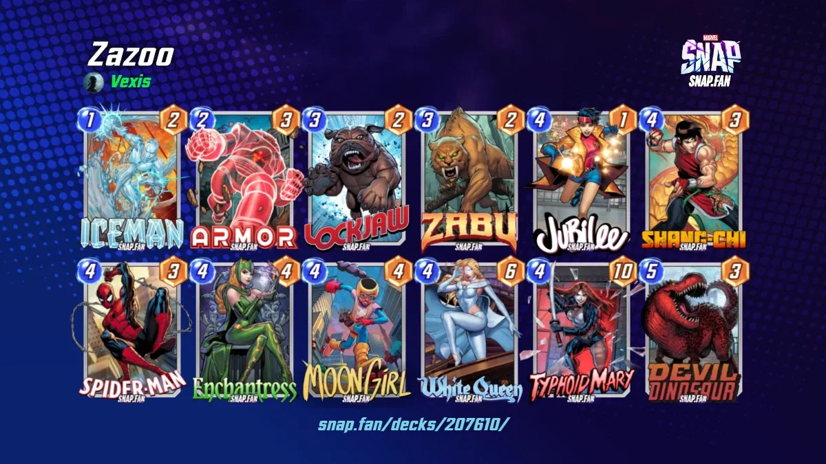 Zazoo by Vexis - Marvel Snap Decks - snap.fan