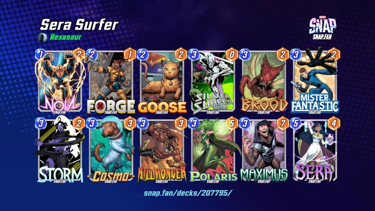 Sera Surfer by Rexasaur - Marvel Snap Decks - snap.fan