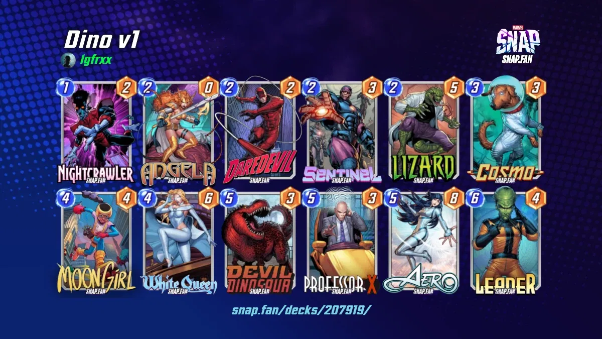 Dino v1 by lgfrxx - Marvel Snap Decks - snap.fan