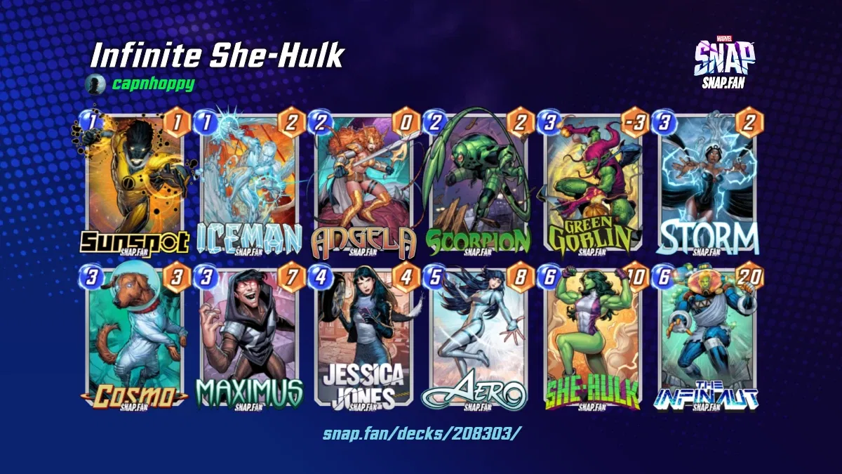 Infinite She-Hulk by capnhoppy - Marvel Snap Decks - snap.fan