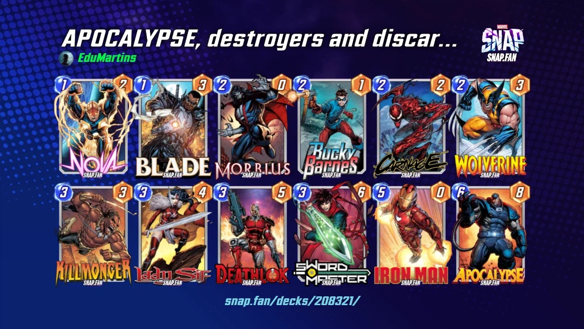 APOCALYPSE, destroyers and discarders by EduMartins - Marvel Snap Decks ...