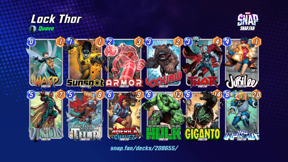 Lock Thor by Quave - Marvel Snap Decks - snap.fan