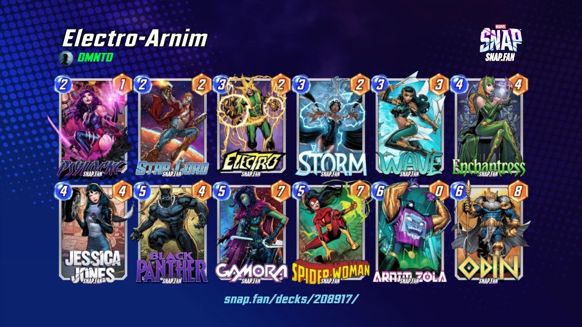 Electro-Arnim by DMNTD - Marvel Snap Decks - snap.fan