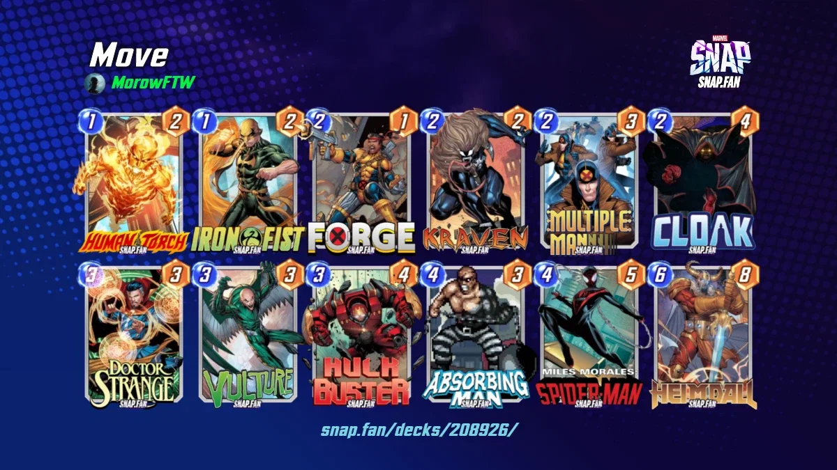 Move by MorowFTW - Marvel Snap Decks - snap.fan