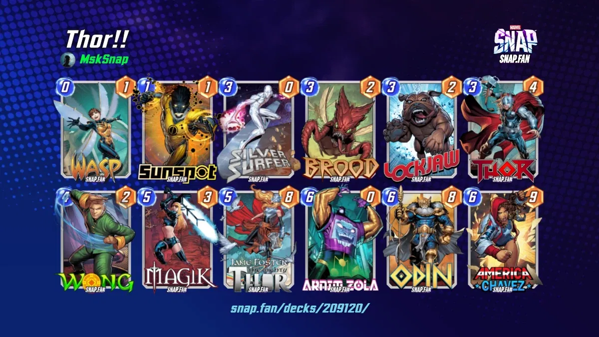 Thor!! by MskSnap - Marvel Snap Decks - snap.fan