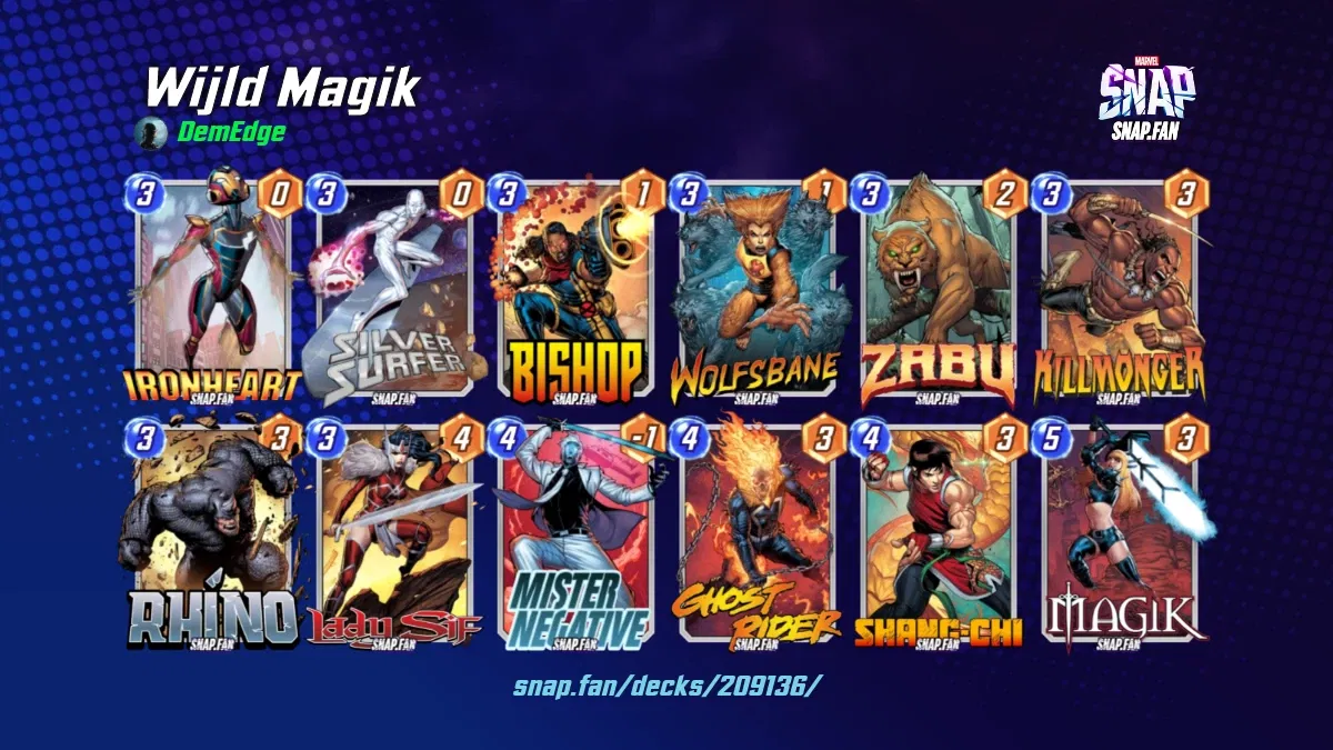 Wijld Magik by DemEdge - Marvel Snap Decks - snap.fan