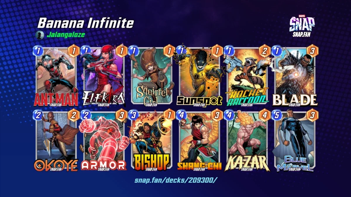 Banana Infinite by Jalangaloze - Marvel Snap Decks - snap.fan