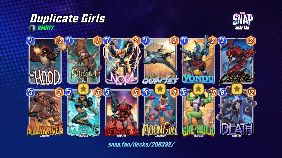 Duplicate Girls by RMR17 - Marvel Snap Decks - snap.fan