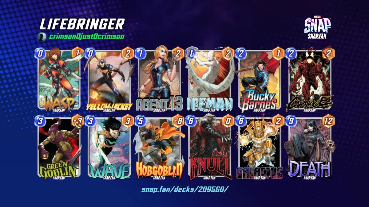 LIFEBRINGER by crimson0just0crimson - Marvel Snap Decks - snap.fan