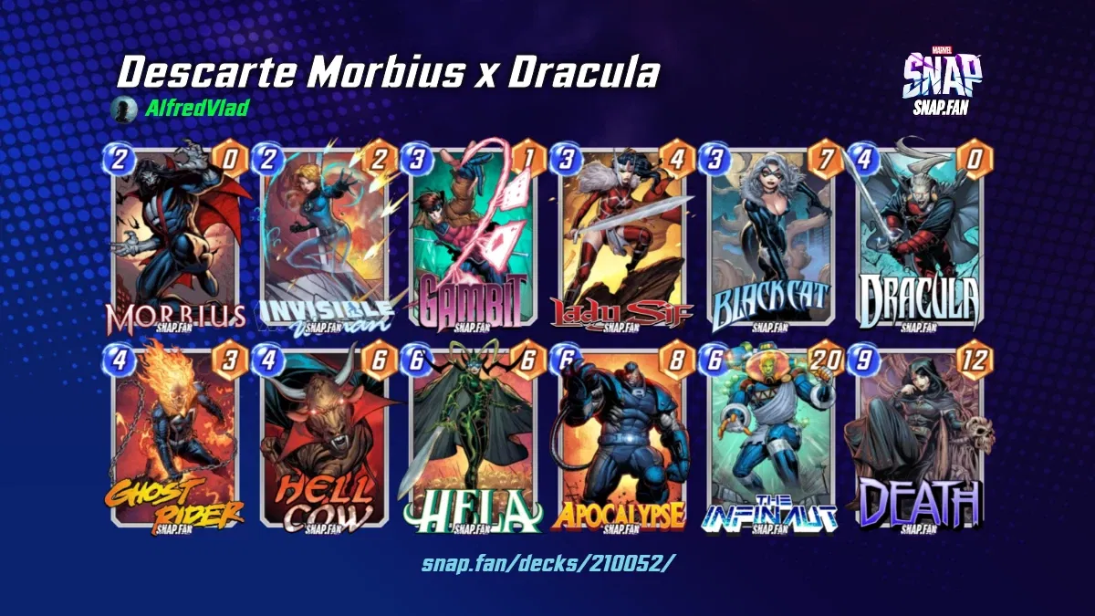 Descarte Morbius x Dracula by AlfredVlad - Marvel Snap Decks - snap.fan