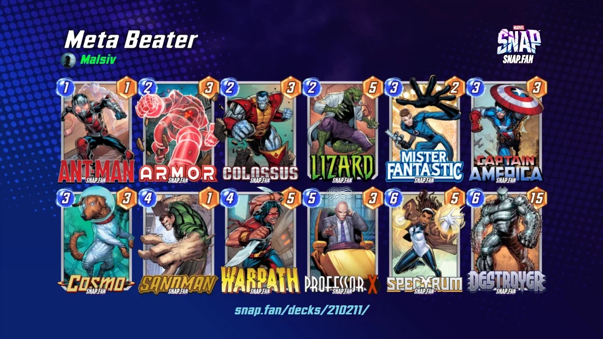 Meta Beater by Malsiv - Marvel Snap Decks - snap.fan