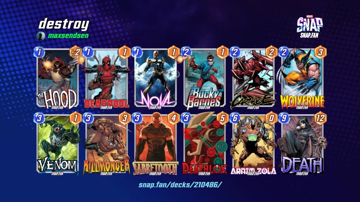 destroy by maxsendsen - Marvel Snap Decks - snap.fan