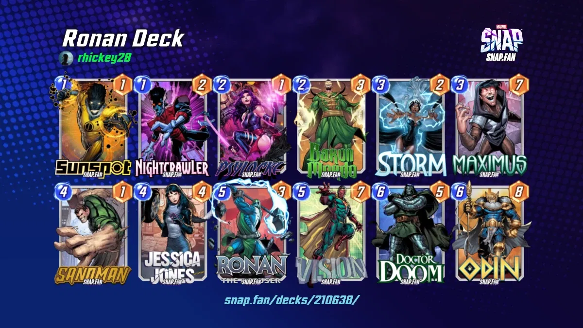 Ronan Deck by rhickey28 - Marvel Snap Decks - snap.fan