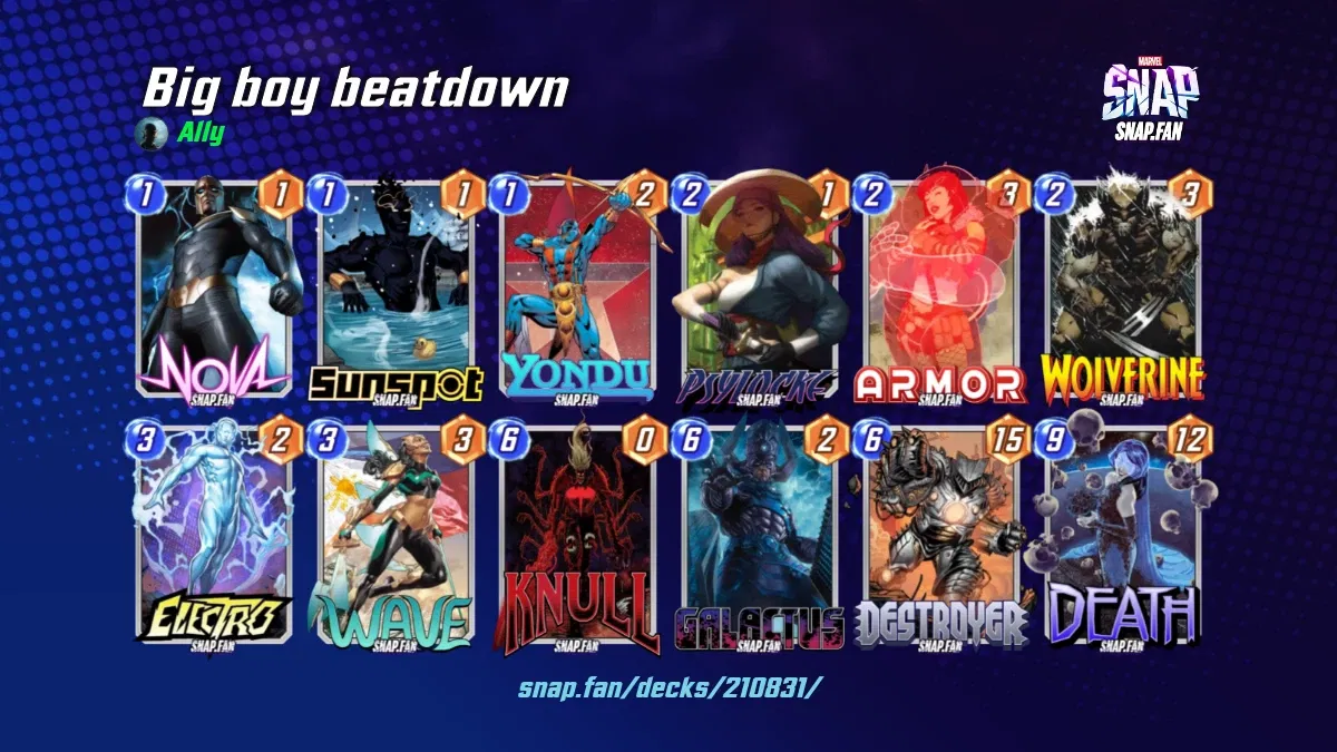Big boy beatdown by Ally - Marvel Snap Decks - snap.fan