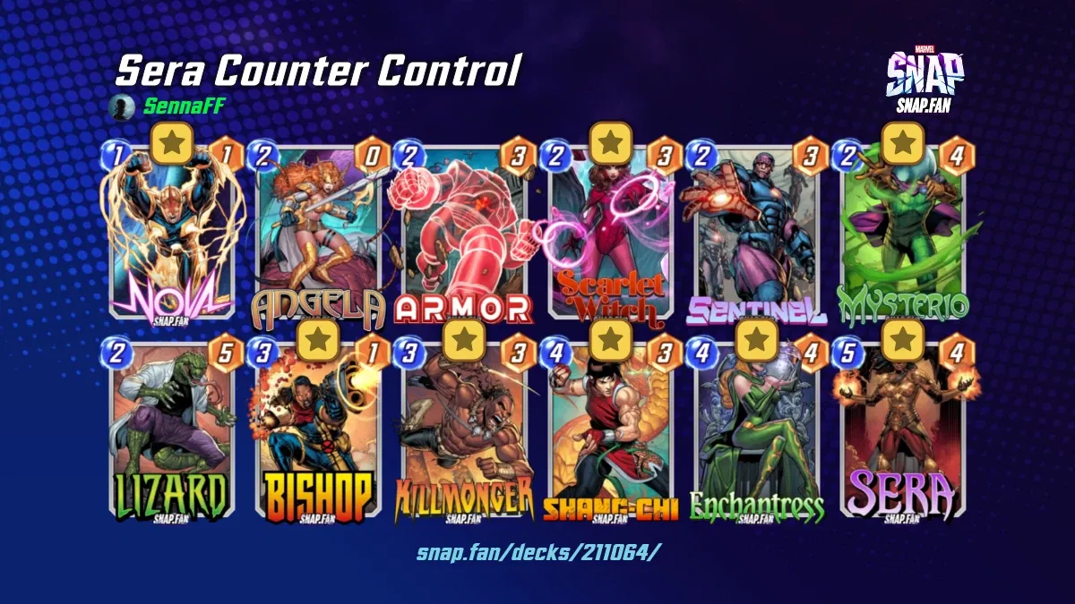 Sera Counter Control by SennaFF - Marvel Snap Decks - snap.fan