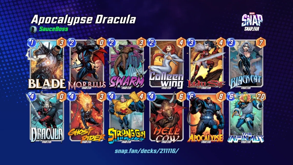 Apocalypse Dracula by SauceBoss - Marvel Snap Decks - snap.fan