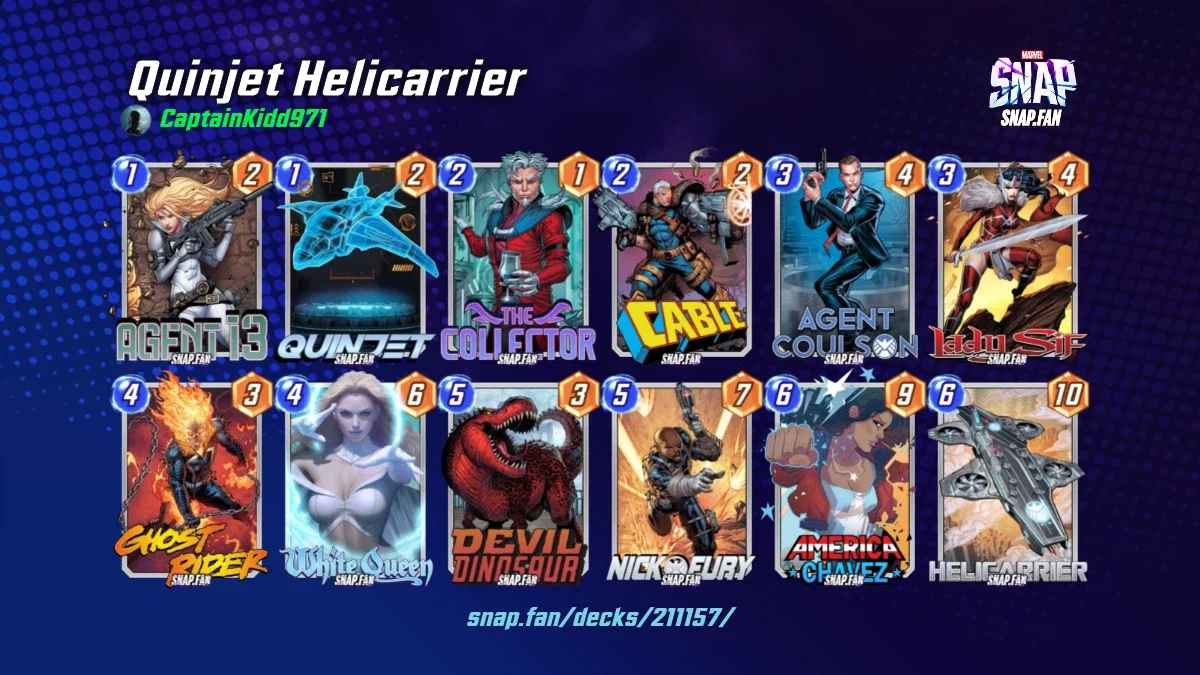 Quinjet Helicarrier by CaptainKidd971 - Marvel Snap Decks - snap.fan