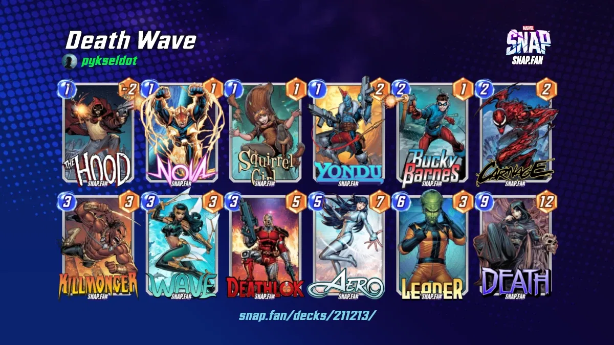 Death Wave by pykseldot - Marvel Snap Decks - snap.fan