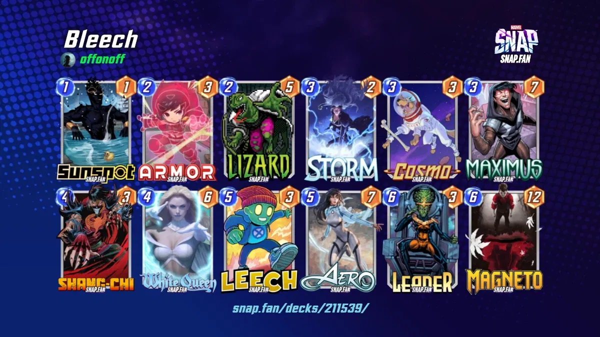 Bleech by offonoff - Marvel Snap Decks - snap.fan