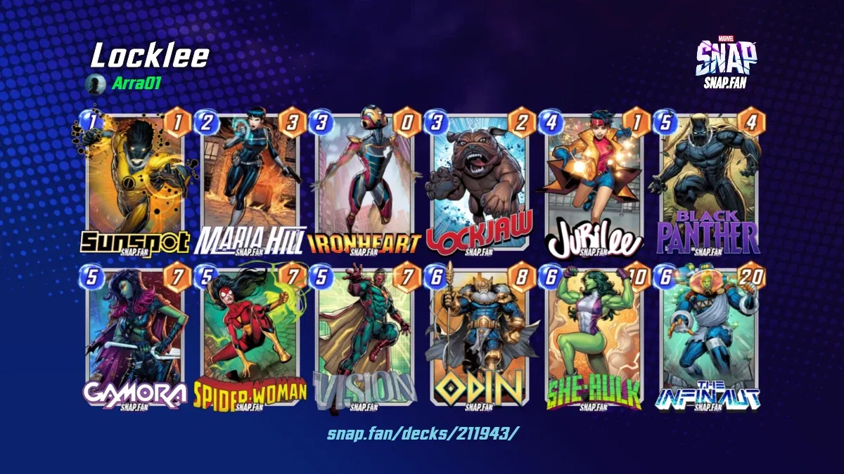 Locklee by Arra01 - Marvel Snap Decks - snap.fan