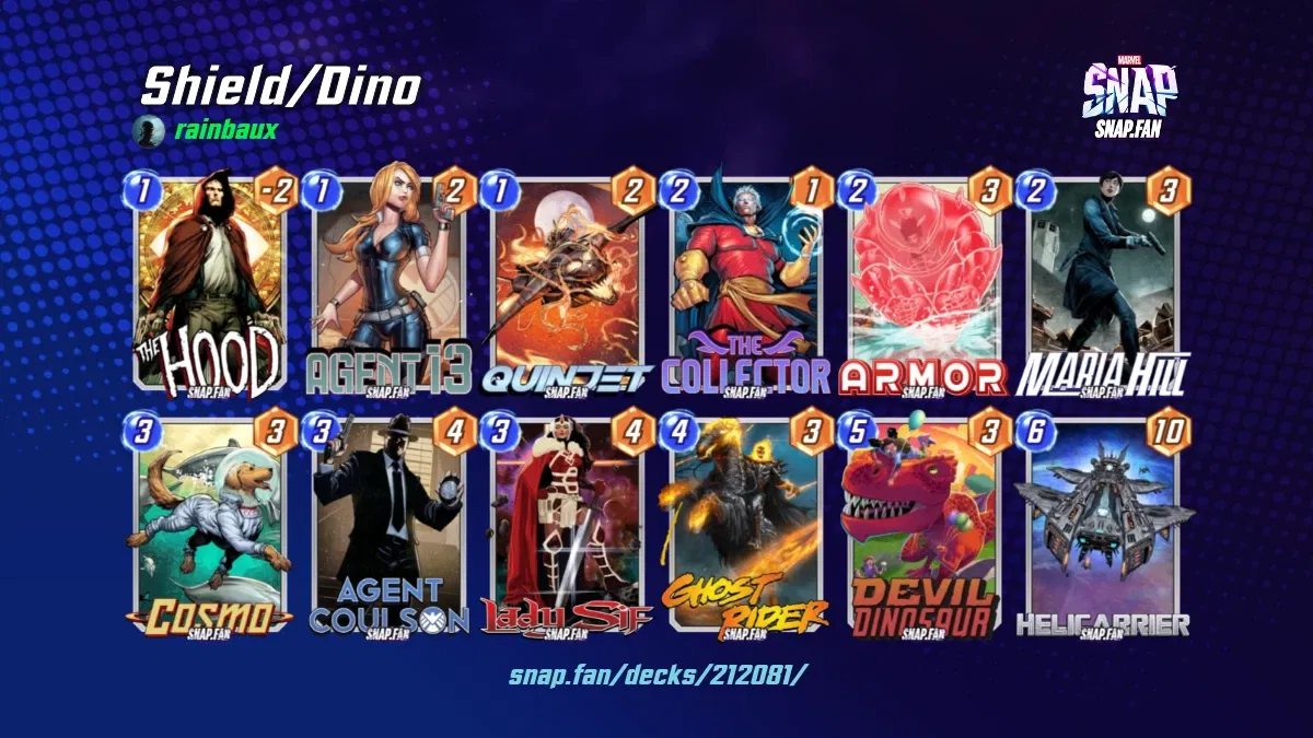 Shield/Dino by rainbaux - Marvel Snap Decks - snap.fan