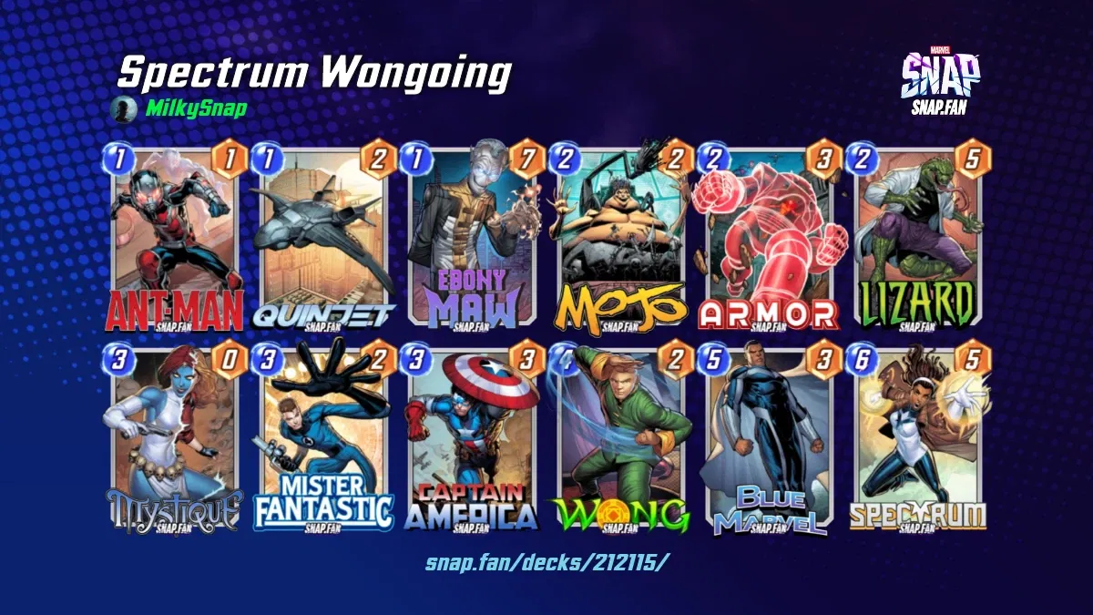 Spectrum Wongoing by MilkySnap - Marvel Snap Decks - snap.fan