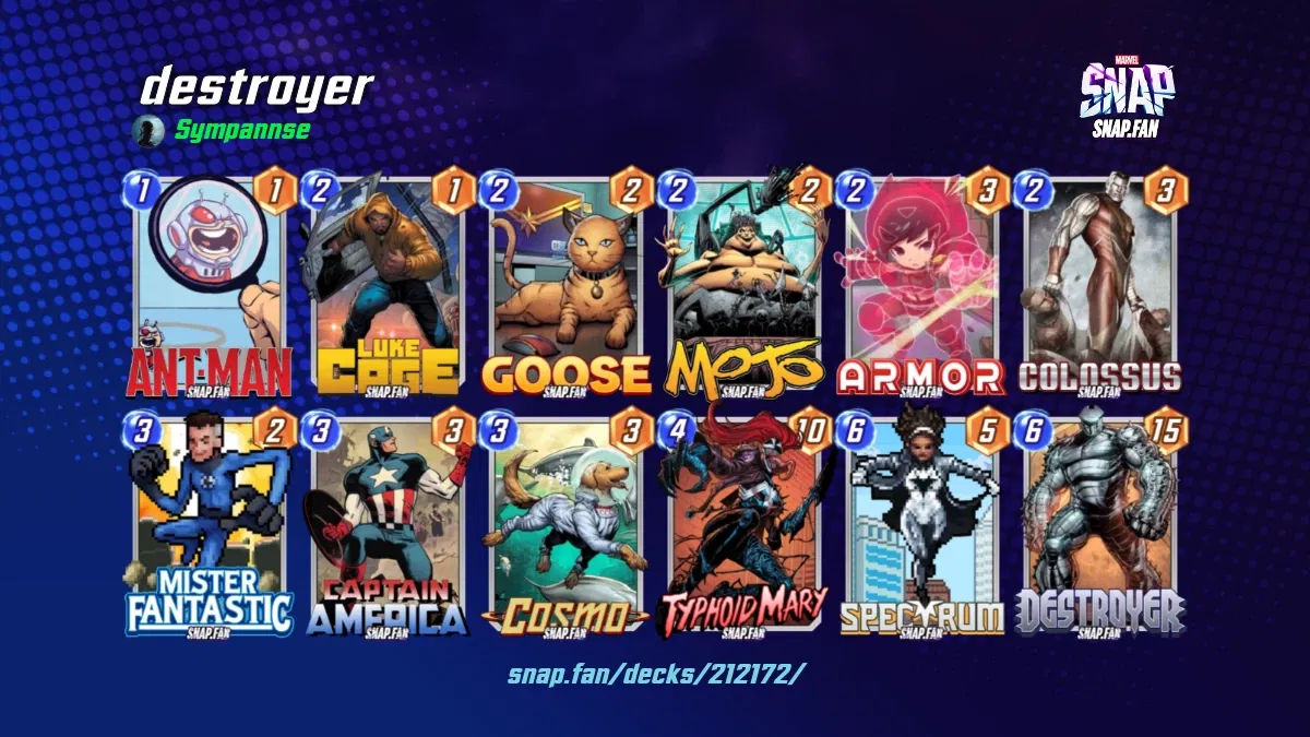 destroyer by Sympannse - Marvel Snap Decks - snap.fan