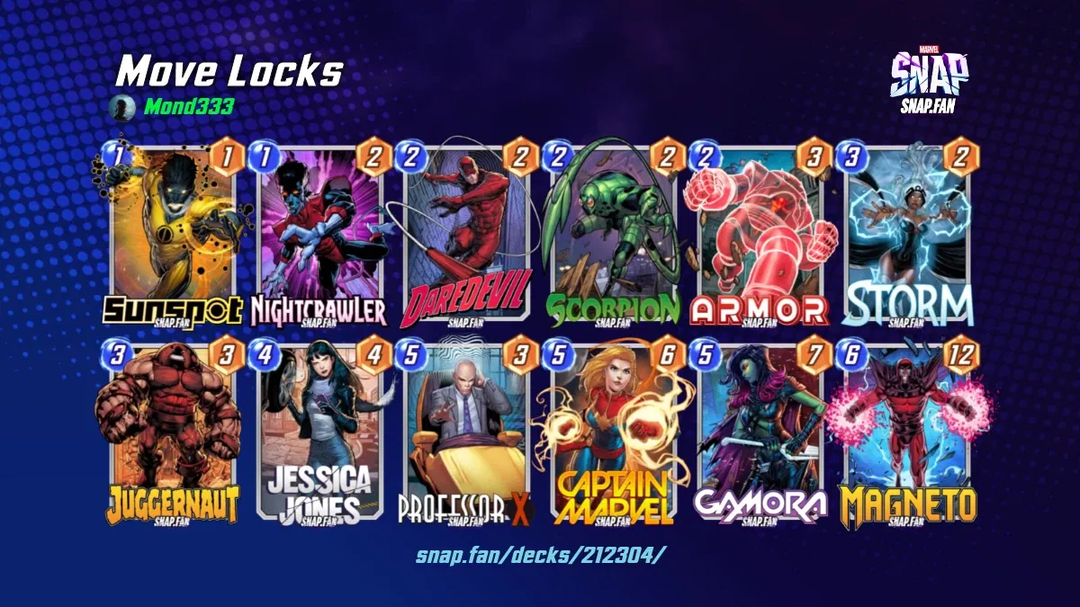 Move Locks by Mond333 - Marvel Snap Decks - snap.fan