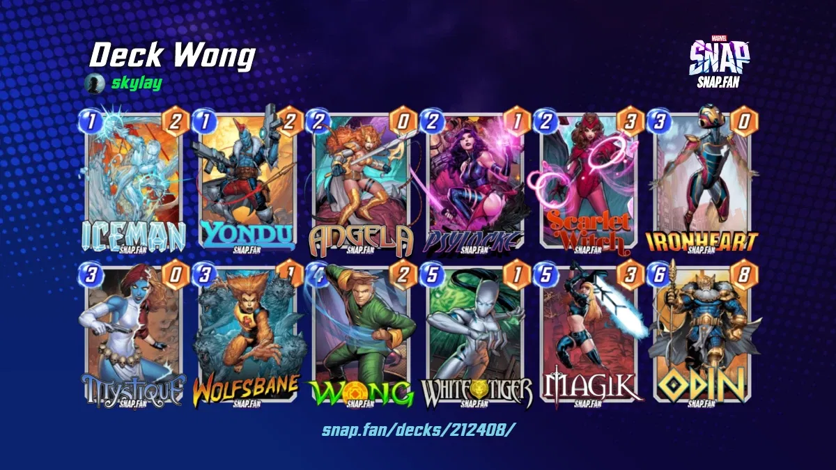 Deck Wong by skylay - Marvel Snap Decks - snap.fan