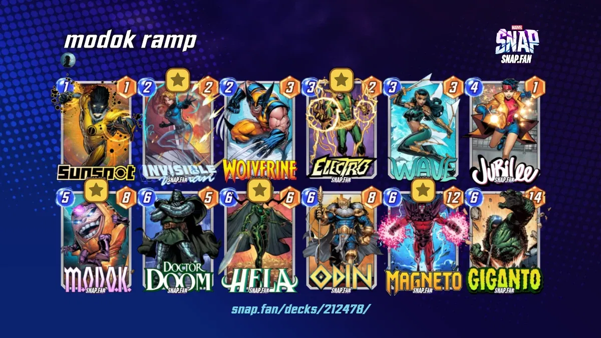modok ramp by None - Marvel Snap Decks - snap.fan