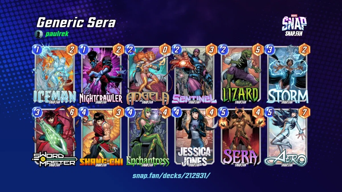 Generic Sera by paulrek - Marvel Snap Decks - snap.fan