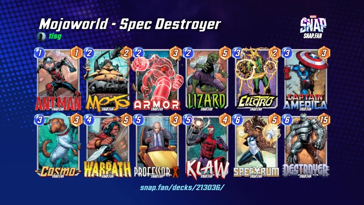 Mojoworld - Spec Destroyer by tlsg - Marvel Snap Decks - snap.fan