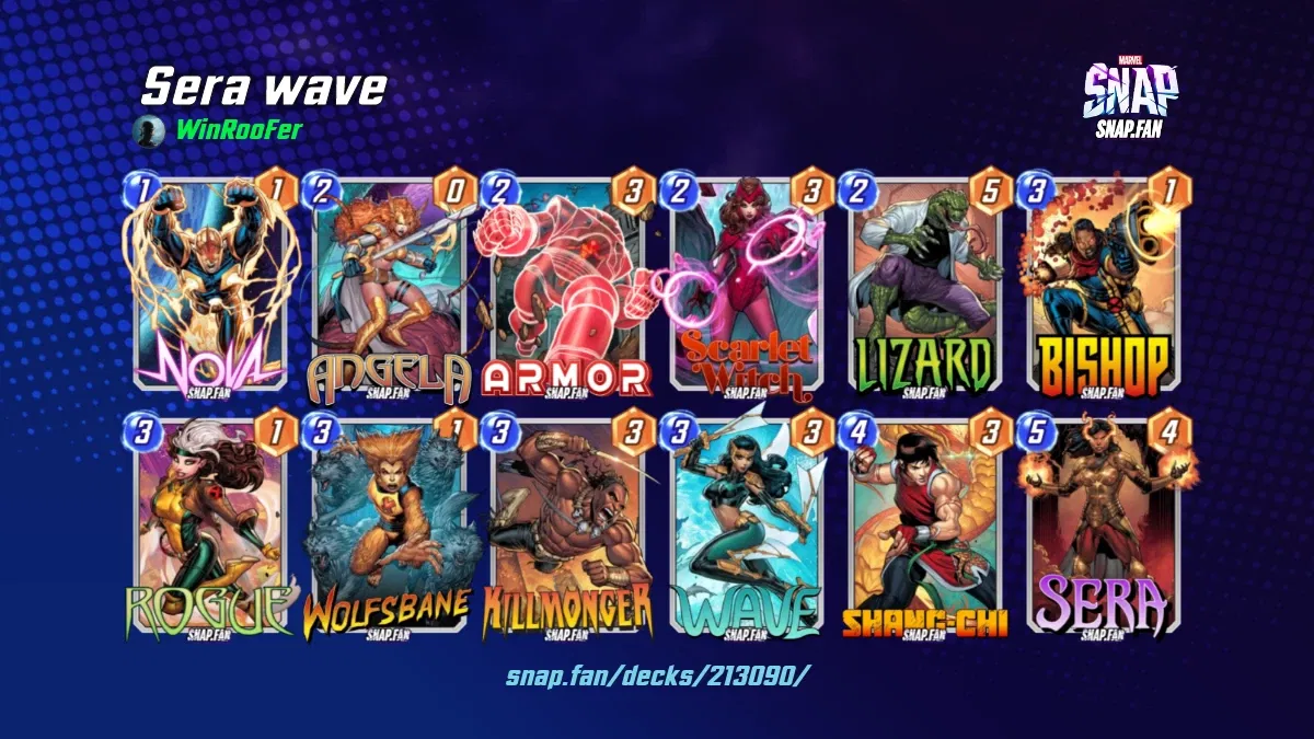 Sera wave by WinRooFer - Marvel Snap Decks - snap.fan