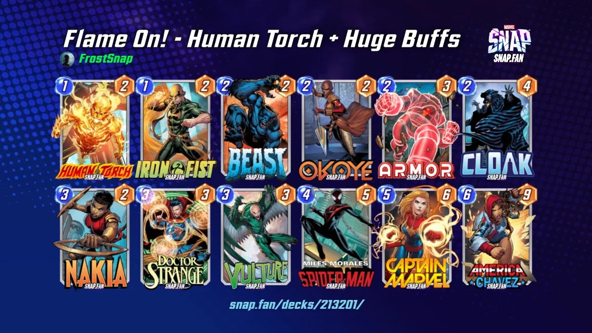 Flame On! - Human Torch + Huge Buffs by FrostSnap - Marvel Snap Decks ...