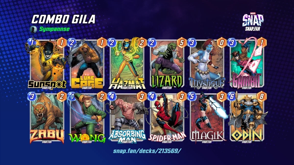 COMBO GILA by Sympannse - Marvel Snap Decks - snap.fan