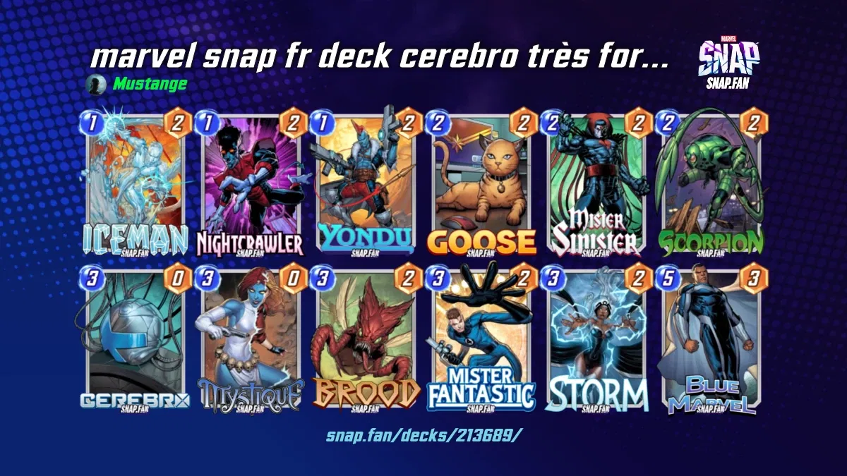 marvel snap fr deck cerebro très fort et chill à jouer by Mustange ...